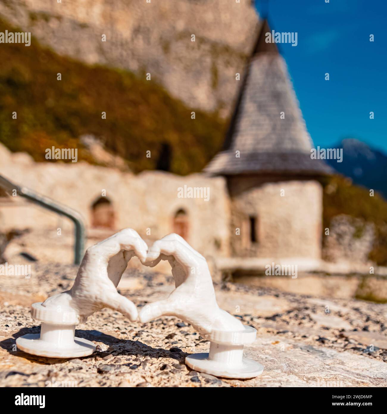 Heart hands gesture with a 3D printed sculpture - free model from ...