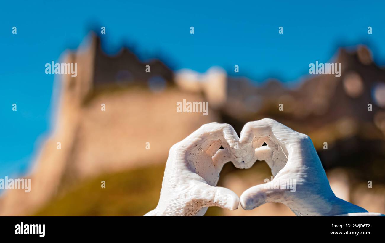 Heart hands gesture with a 3D printed sculpture - free model from ...