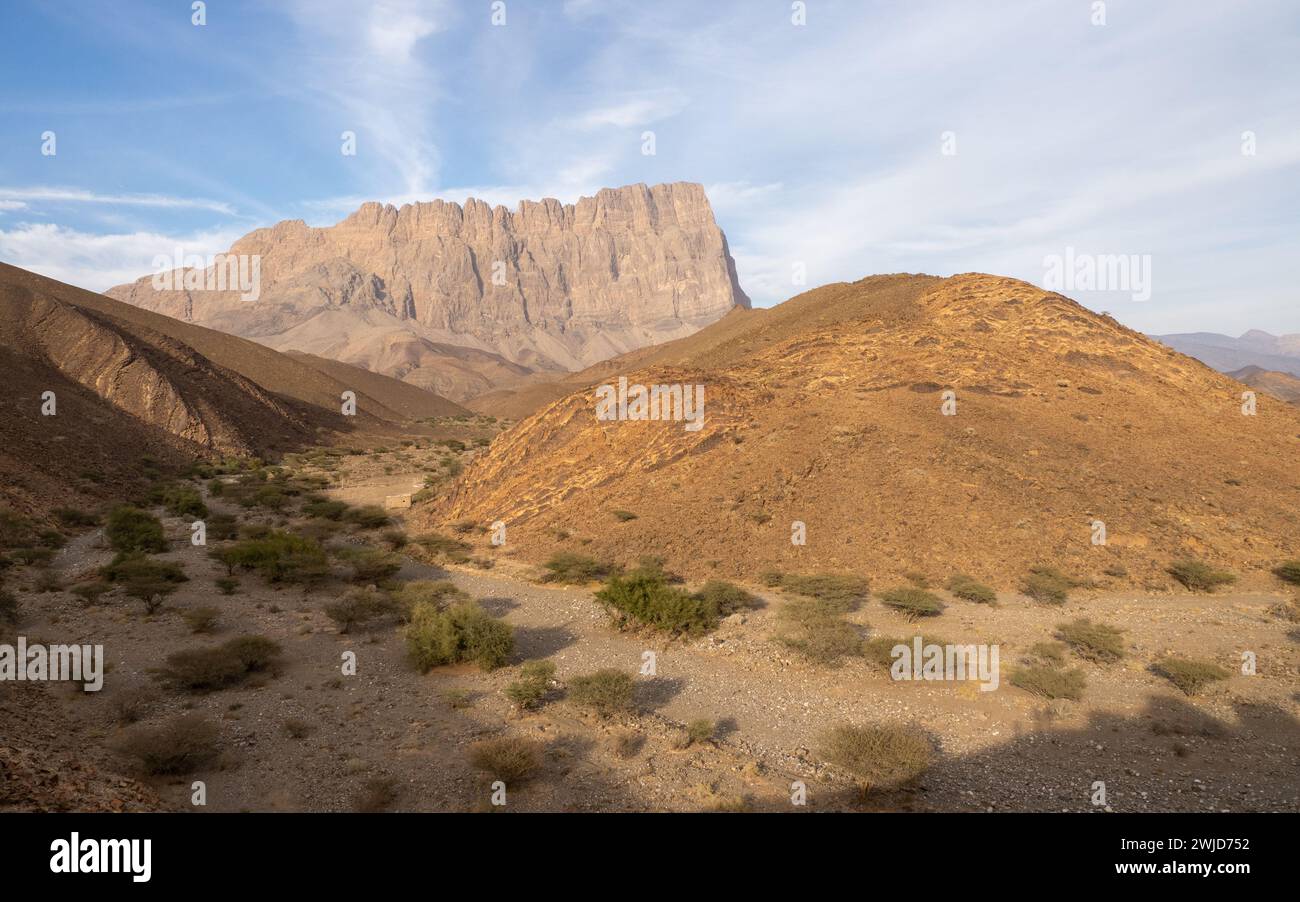 Jebel Misht mountain in the background. This mountain was asubmarine ...
