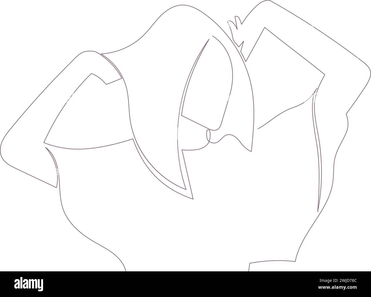 Outline of a beautiful woman Vector Stock Vector Image & Art - Alamy