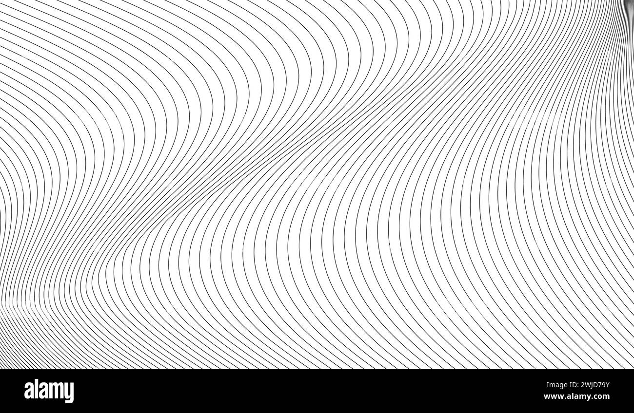 vector Illustration of the pattern of black lines on white background ...