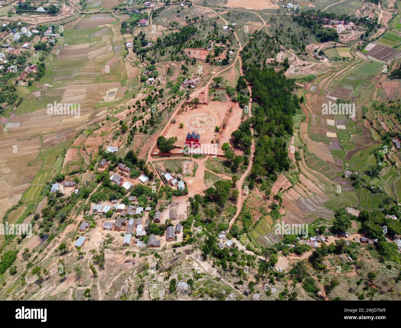 Aerial drone view beautiful village hi-res stock photography and images - Alamy