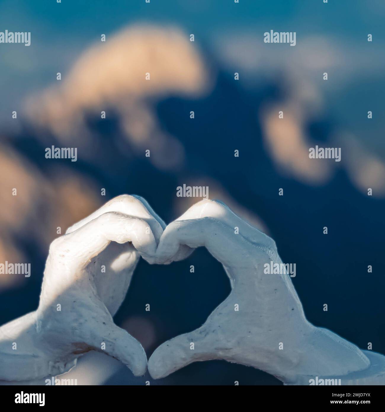 Heart hands gesture with a 3D printed sculpture - free model from ...