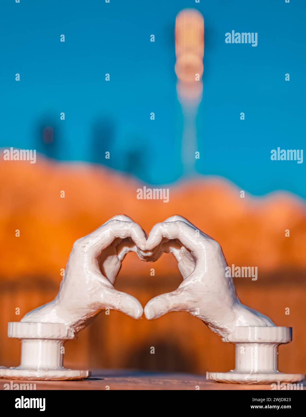 Heart hands gesture with a 3D printed sculpture - free model from ...