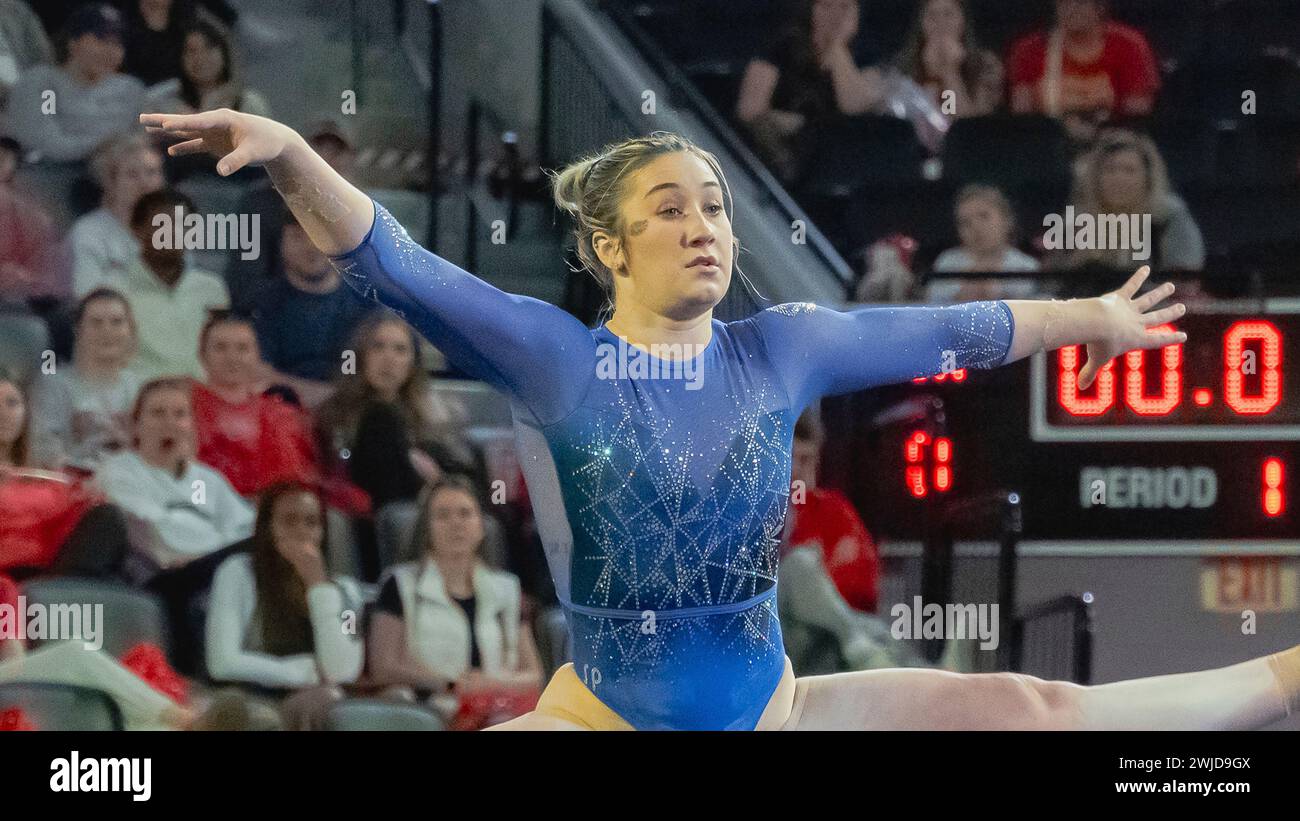 Payton Richards of Florida puts on a show during her floor routine ...