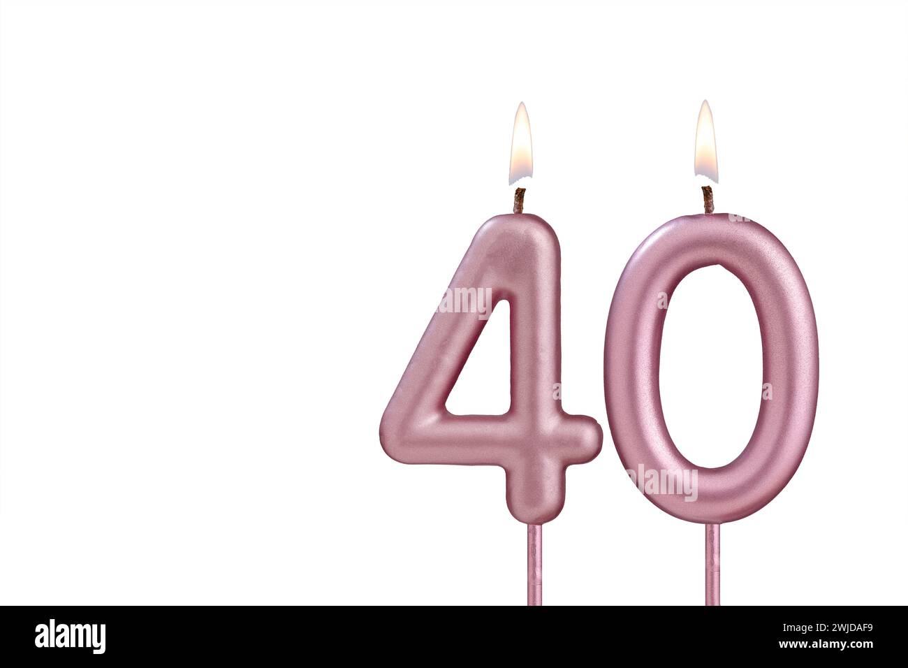 Birthday candle number 40 flame hi-res stock photography and images - Alamy
