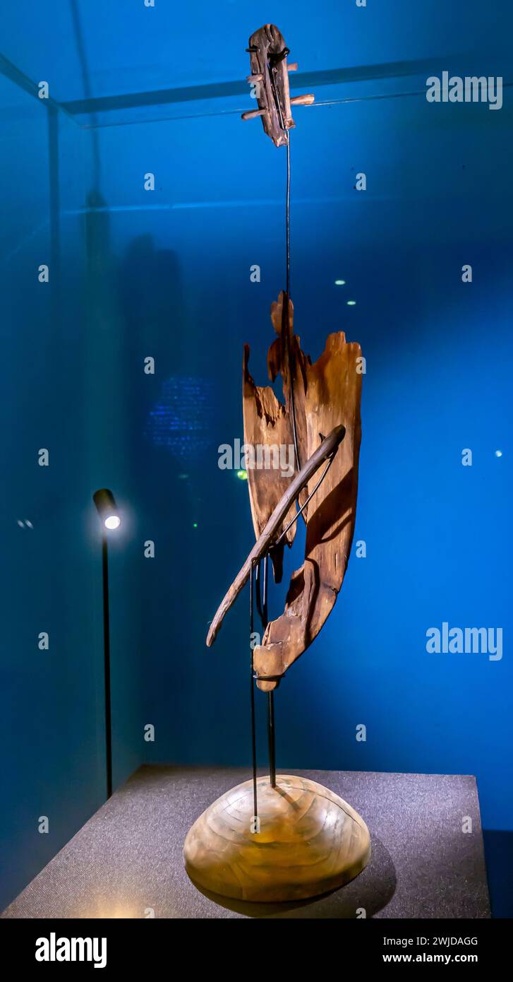 Musical instrument, wood, Karakaba East Kazakhstan, 8th - 9th century A ...