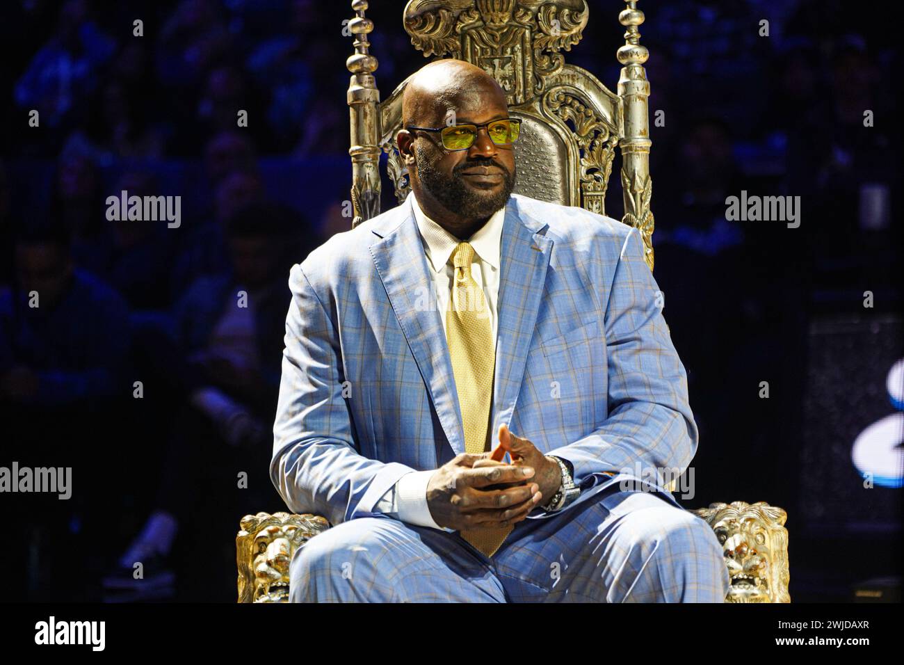Orlando, Florida, USA, February 13, 2024, Shaquille O'Neal sitting for ...