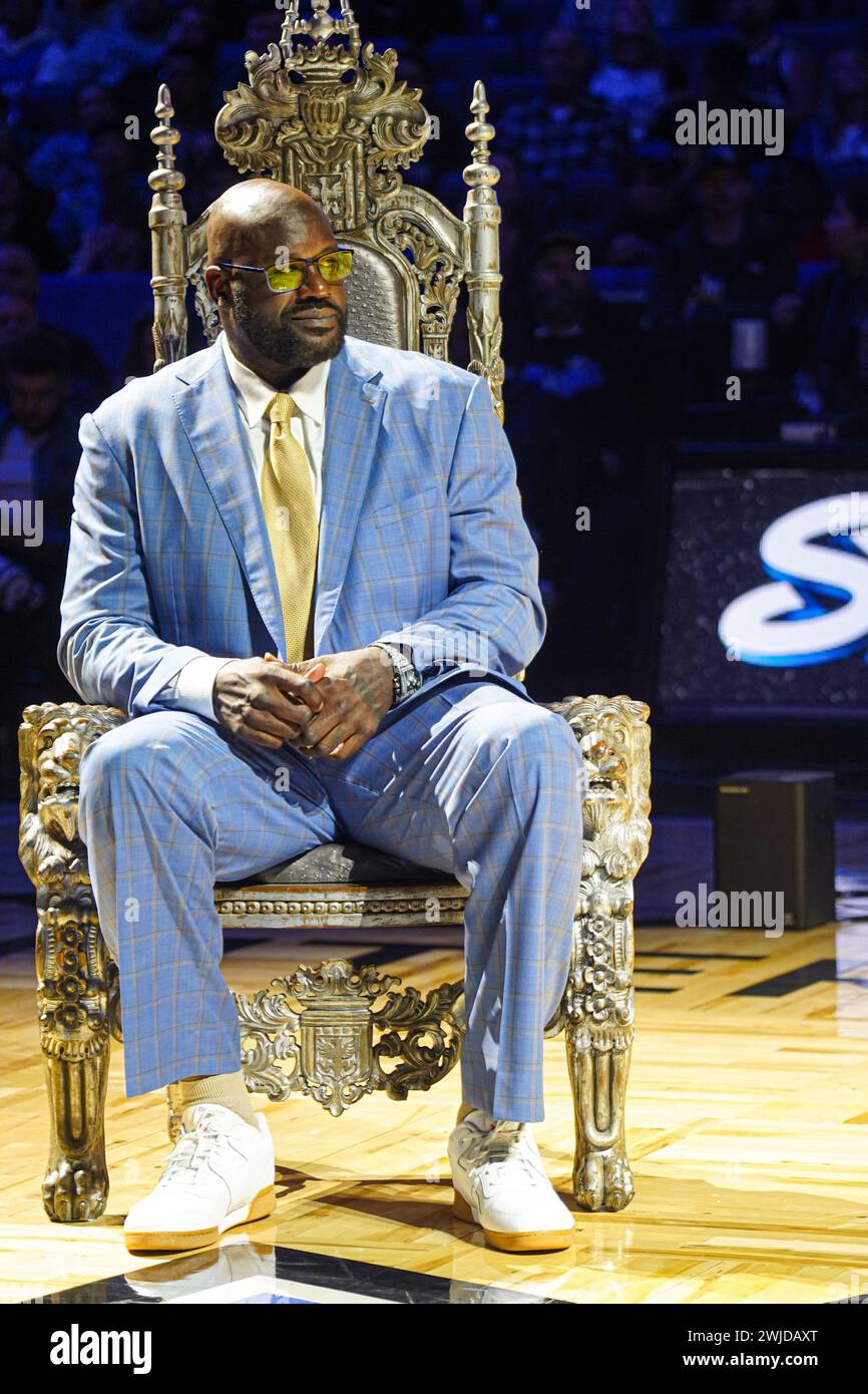 Orlando, Florida, USA, February 13, 2024, Shaquille O'Neal sitting for ...