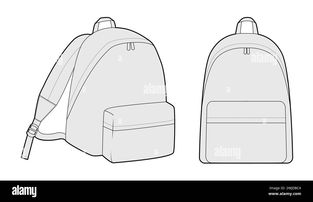 Explorer backpack silhouette bag. Fashion accessory technical ...