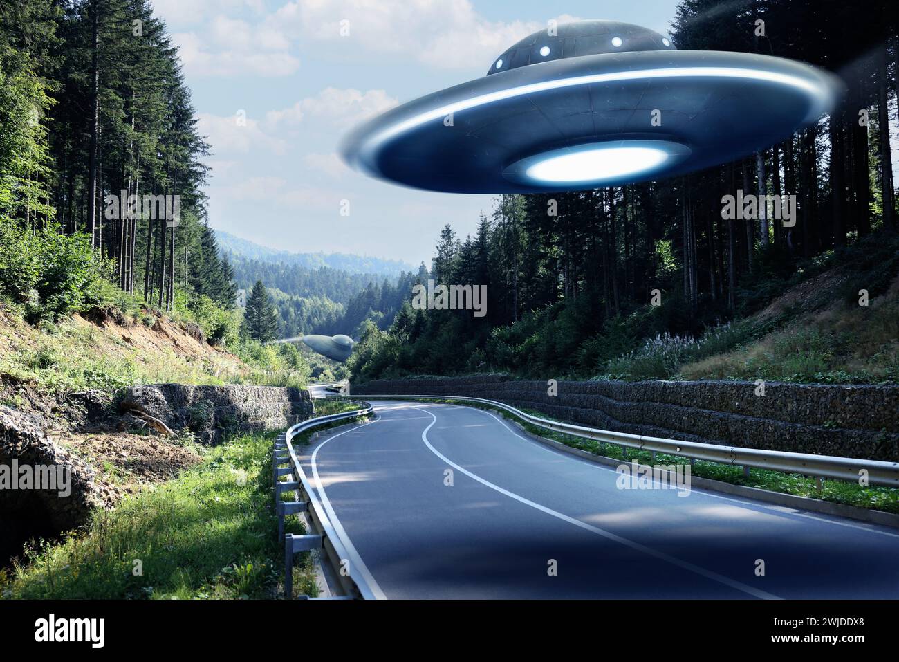 Flying over asphalt road in hi-res stock photography and images - Alamy