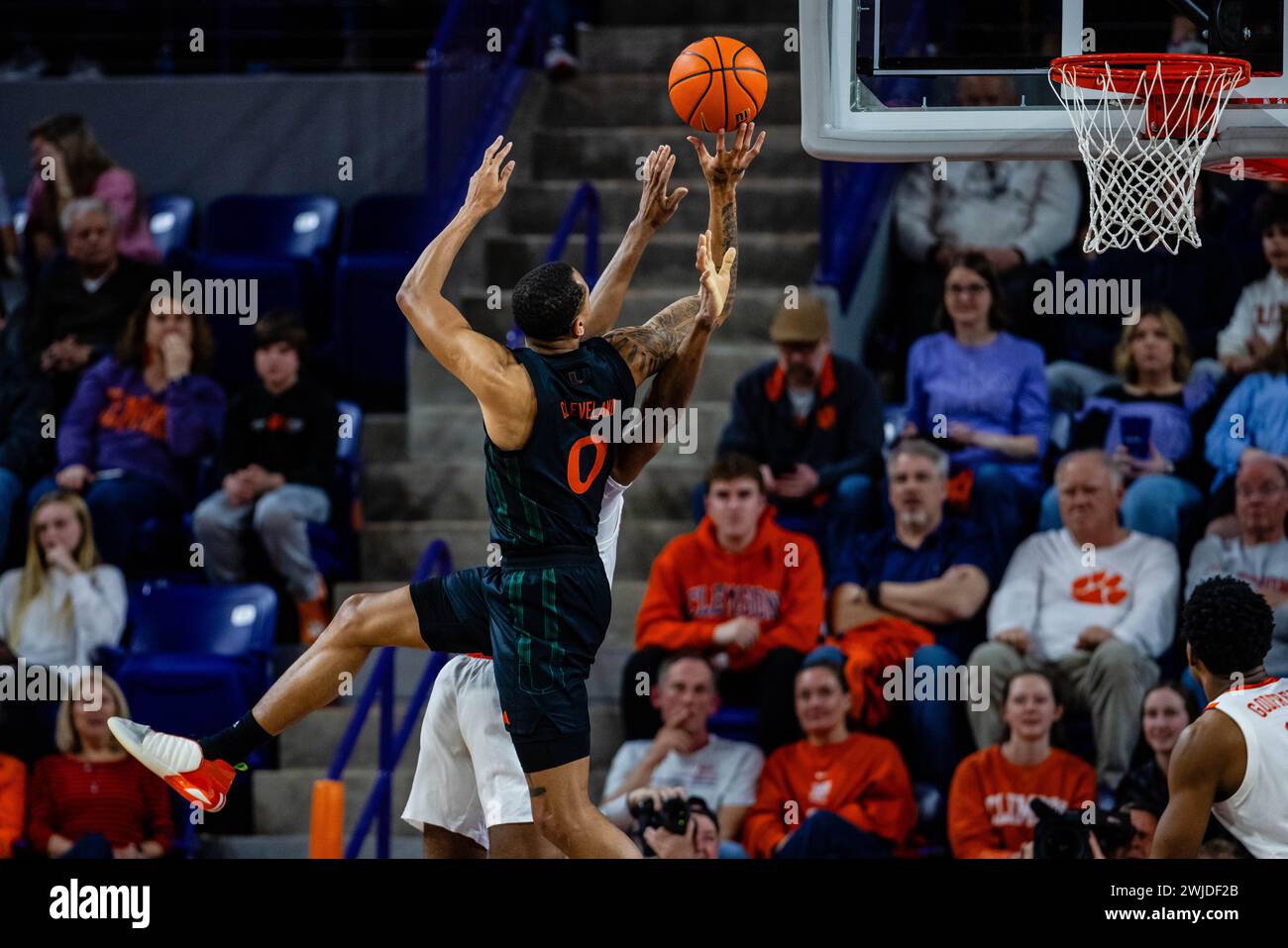 Clemson, SC, USA. 14th Feb, 2024. Miami (Fl) Hurricanes guard Matthew ...