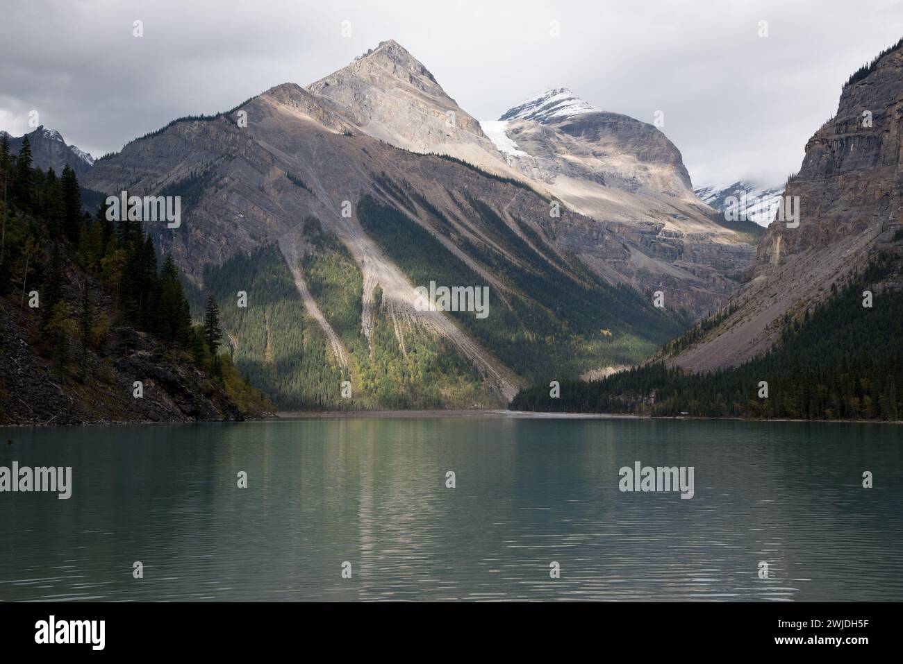 Kinney Lake is a stunning green lake towered by 3300 meter high ...