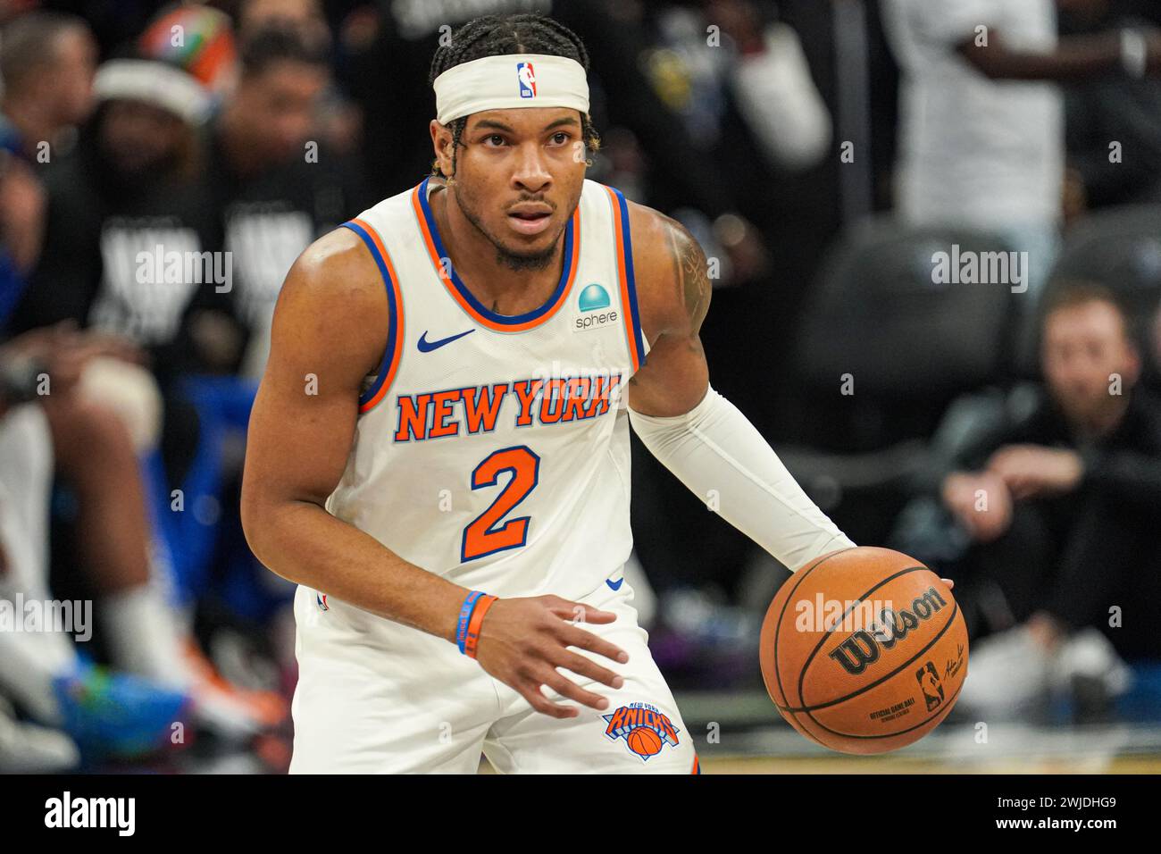Orlando, Florida, USA, February 14, 2024, New York Knicks guard Miles ...