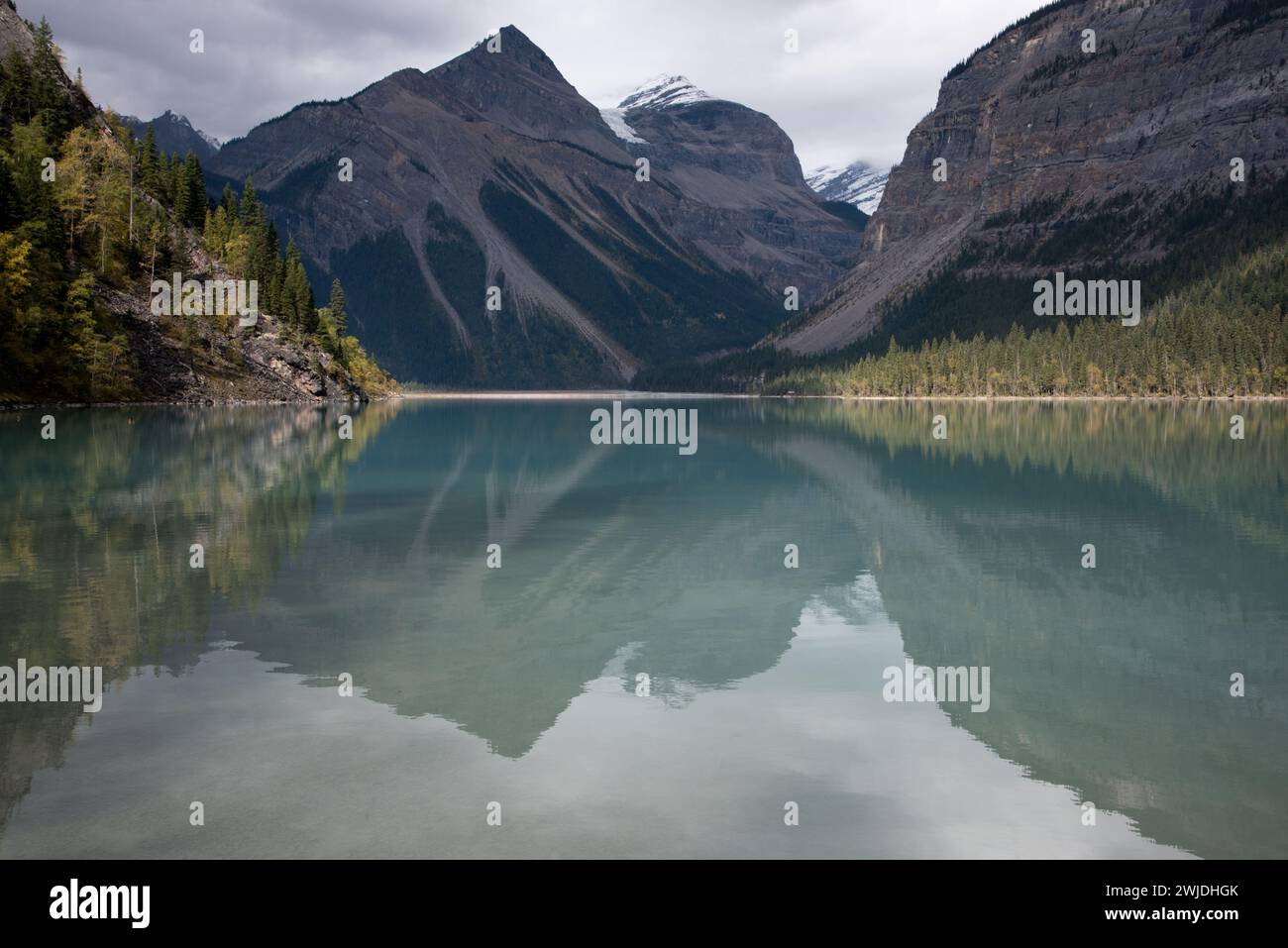 Kinney Lake is a stunning green lake towered by 3300 meter high ...