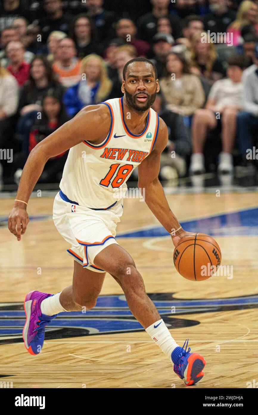 Orlando, Florida, USA, February 14, 2024, New York Knicks guard Alec ...
