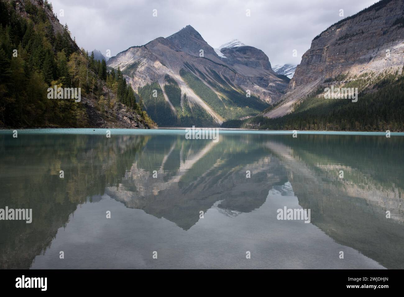 Kinney Lake is a stunning green lake towered by 3300 meter high ...
