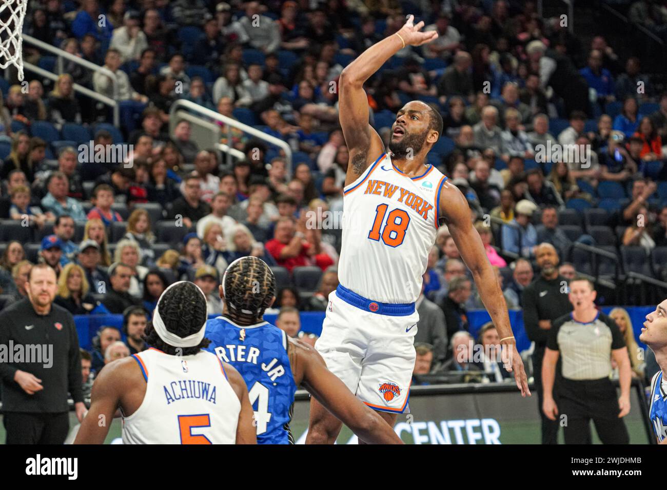 Orlando, Florida, USA, February 14, 2024, New York Knicks guard Alec ...
