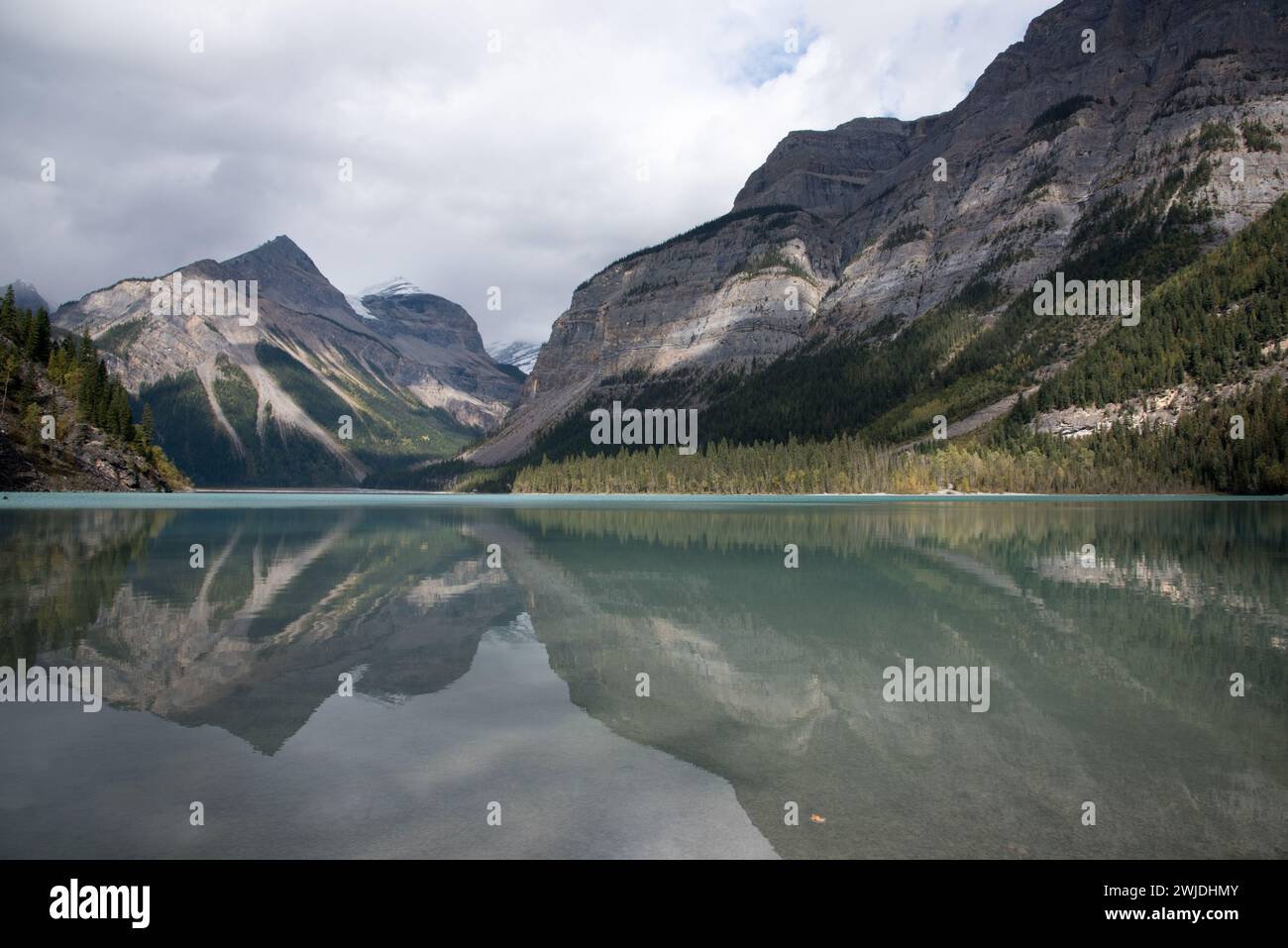 Kinney Lake is a stunning green lake towered by 3300 meter high ...