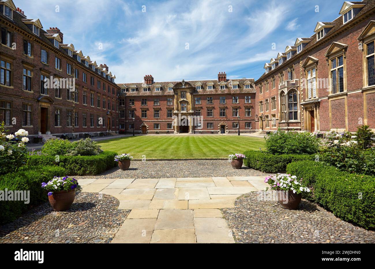 The famous open court of St Catharine's College (Catz or Katharine Hall ...