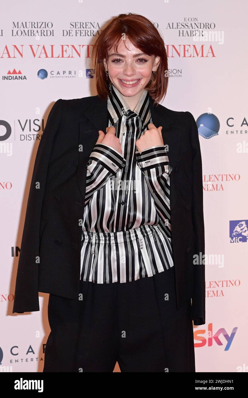 Rome, Italy. 14th Feb, 2024. Serena De Ferrari attends the red carpet ...