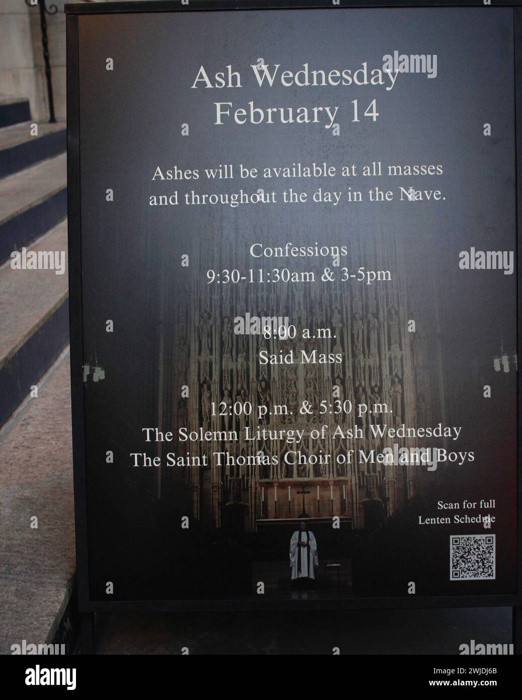 February 14, 2024, New York City, New York: (NEW) Ash Wednesday In New ...