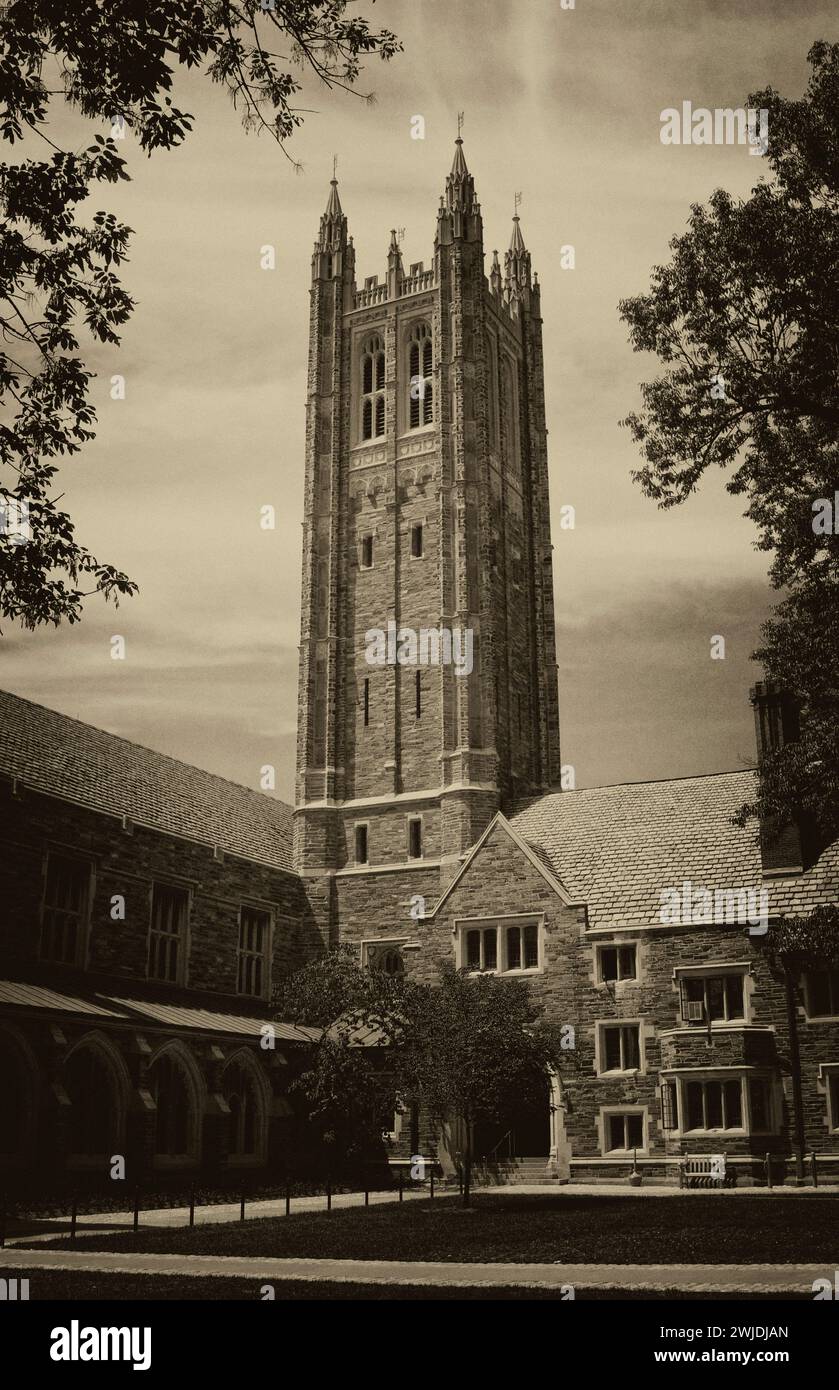 Holder Hall and tower of Rockefeller College, Princeton University, New ...