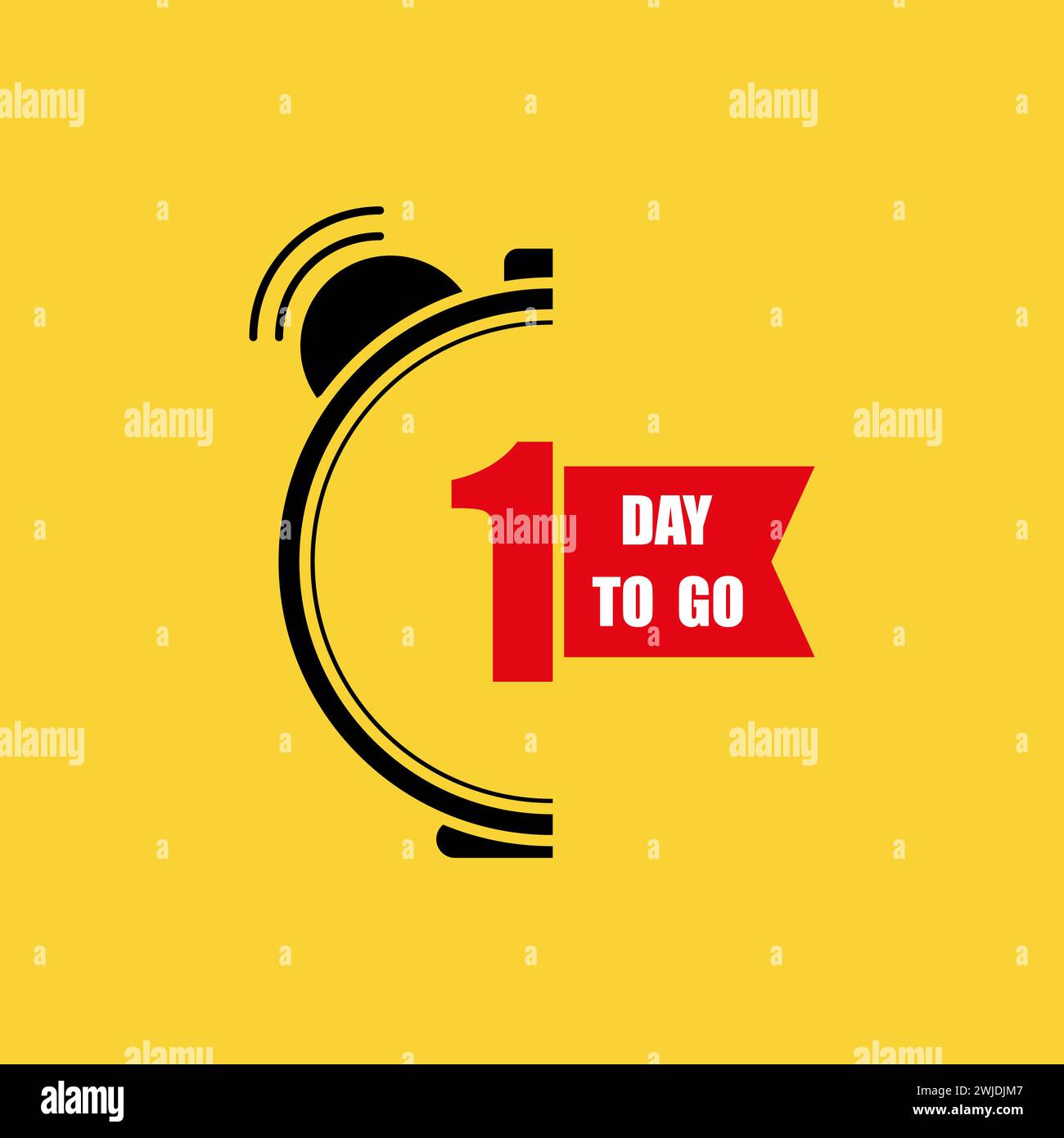 1 week to go Stock Vector Images - Alamy