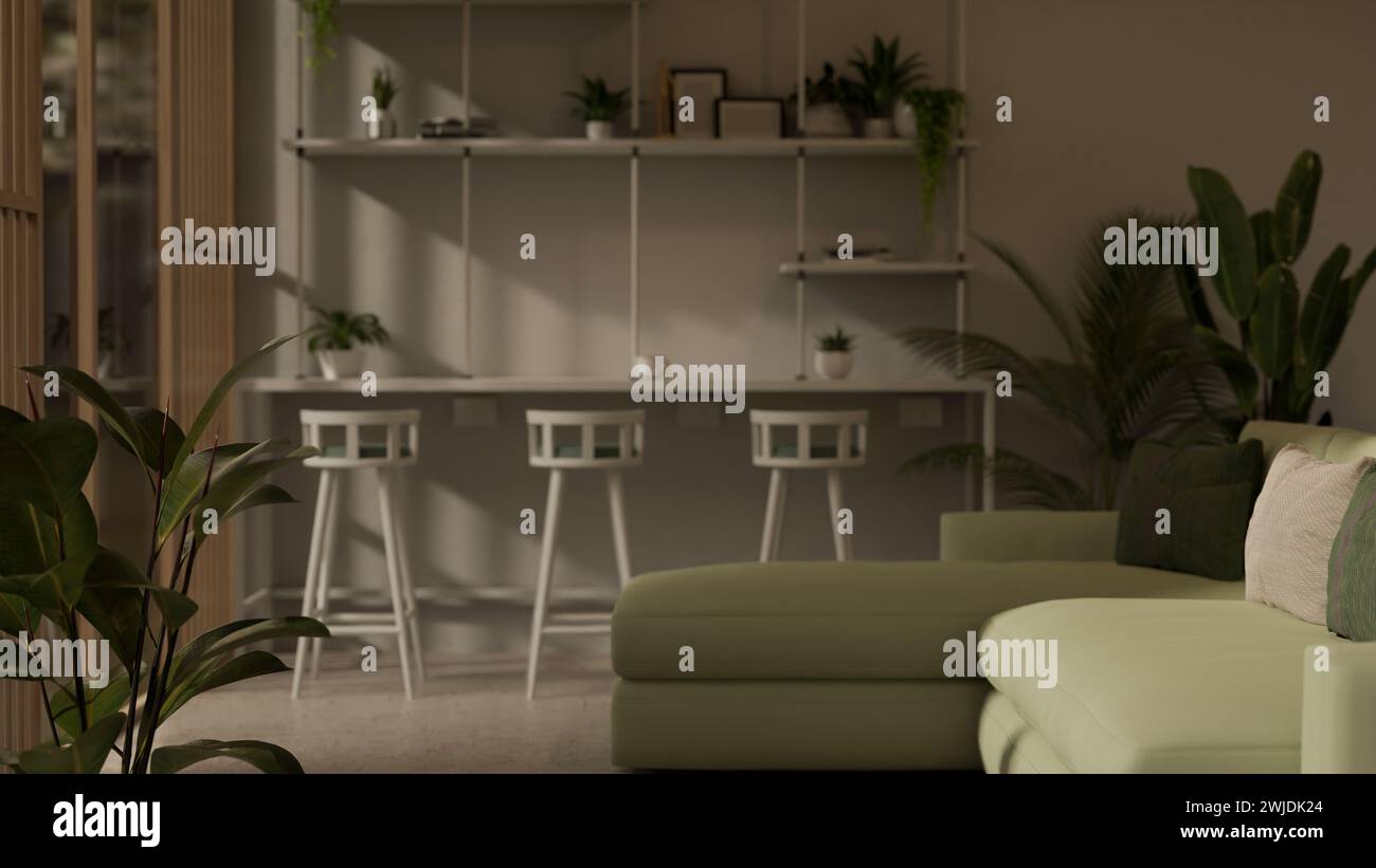 Modern lounge area features comfortable hi-res stock photography and ...