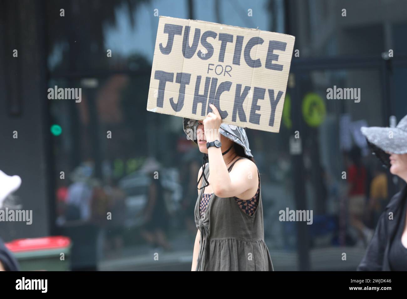 Sydney, Australia. 14 February 2024. Supporters assembled in Waterloo ...