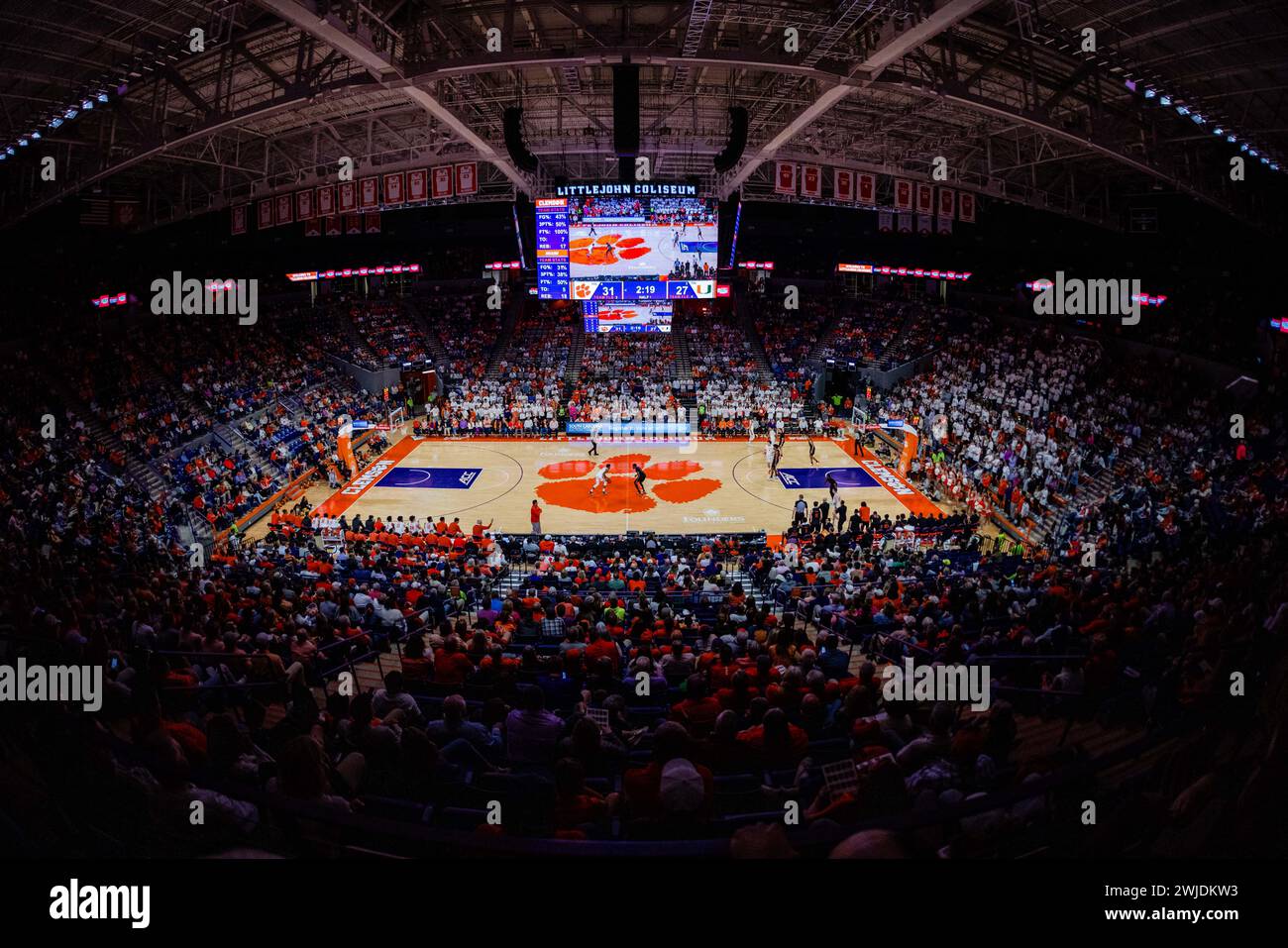Clemson, SC, USA. 14th Feb, 2024. overview of the ACC Basketball ...