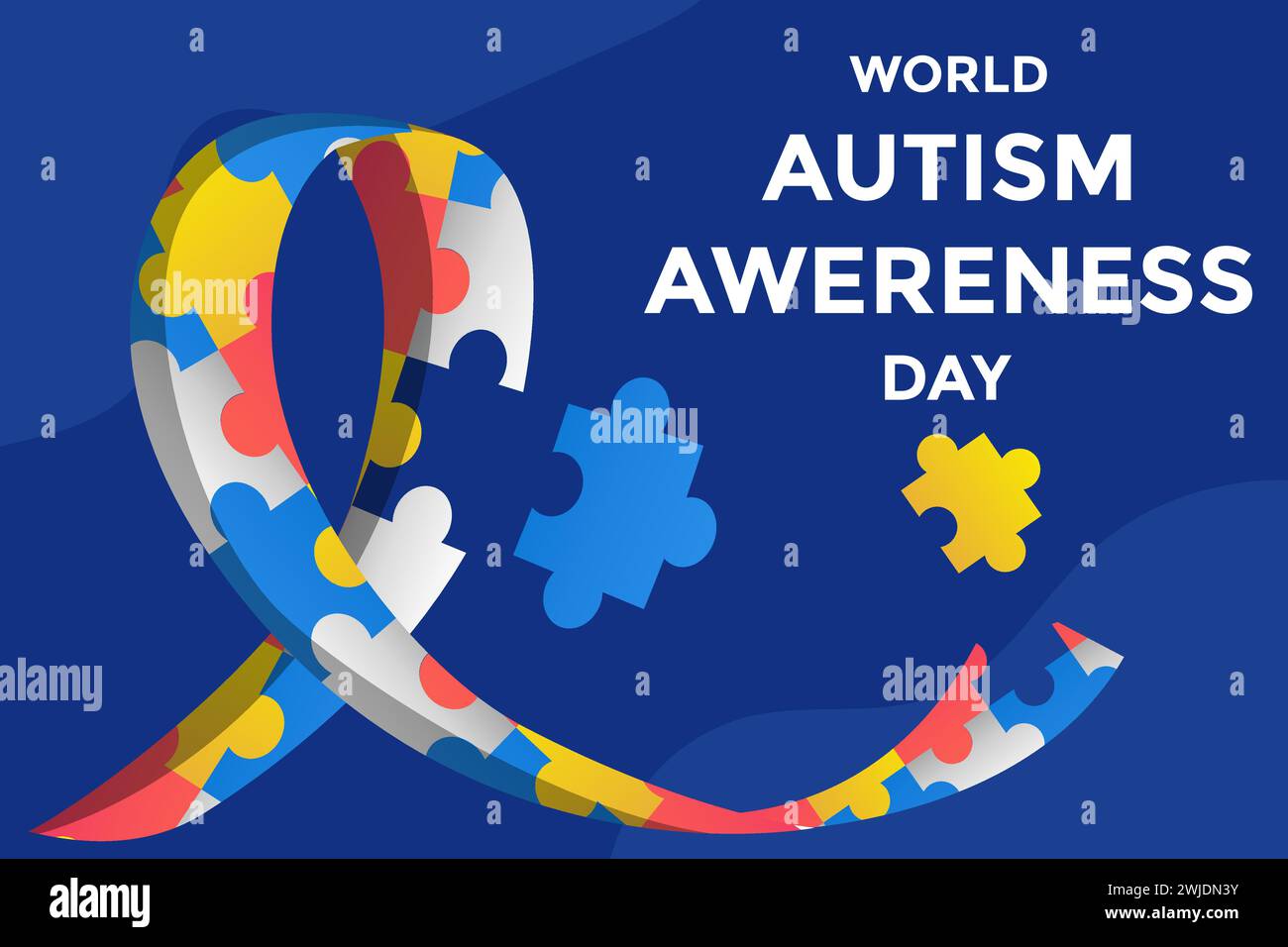 vector world autism awareness day background illustration Stock Vector ...