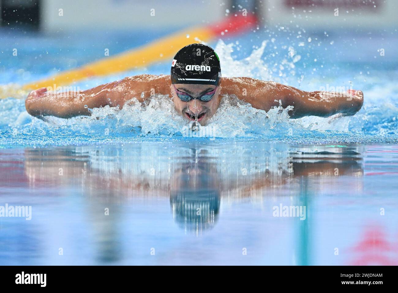 Doha, Qatar. 14th Feb, 2024. Alberto Razzetti of Italy competes during ...