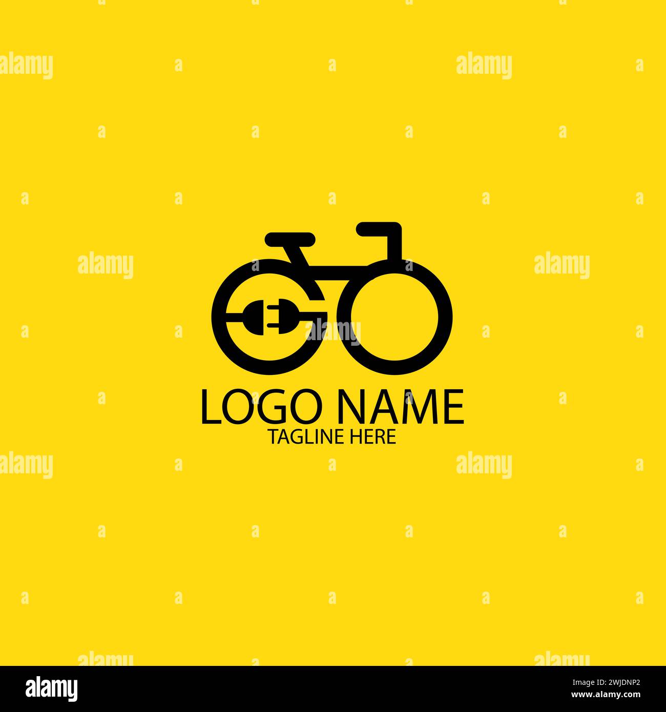 letter GO electric bicycle logo design vector Stock Vector Image & Art ...