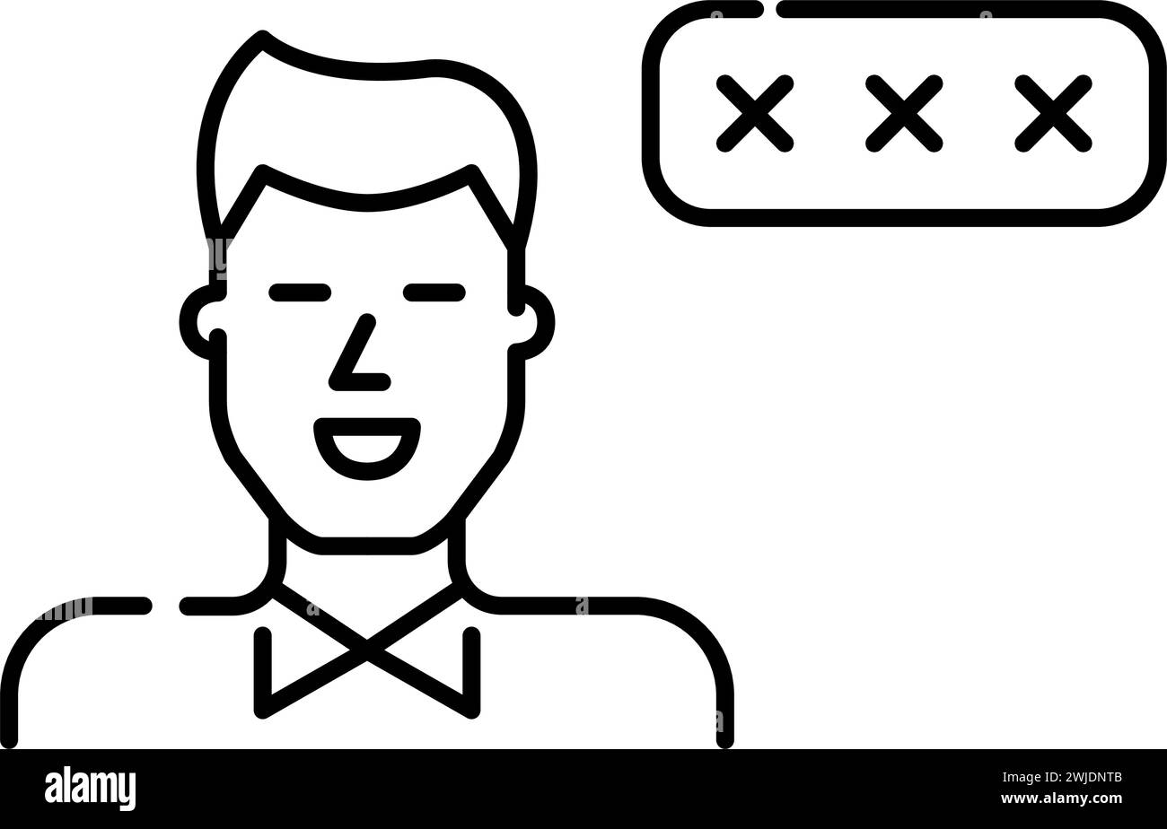 Male user account protected by password. Wrong input. Pixel perfect ... Male user account protected by password. Wrong input. Pixel perfect ...