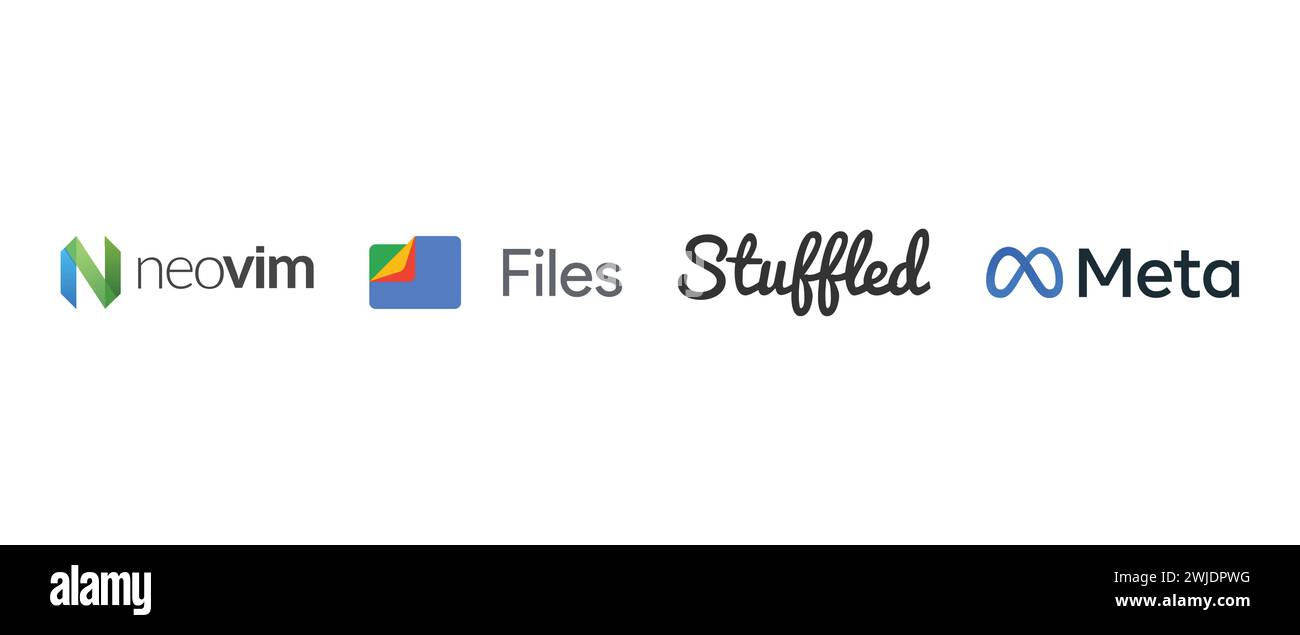 Stuffled , Google files, Meta, Neovim . Vector illustration, editorial ... Stuffled , Google files, Meta, Neovim . Vector illustration, editorial ...
