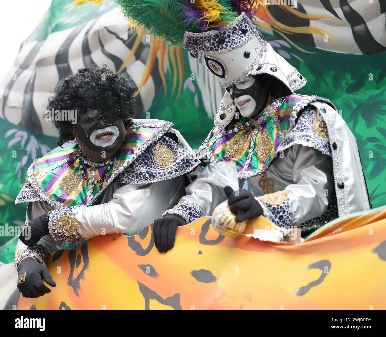 New Orleans, USA. 13th Feb, 2024. A couple of riders from the Zulu King ...