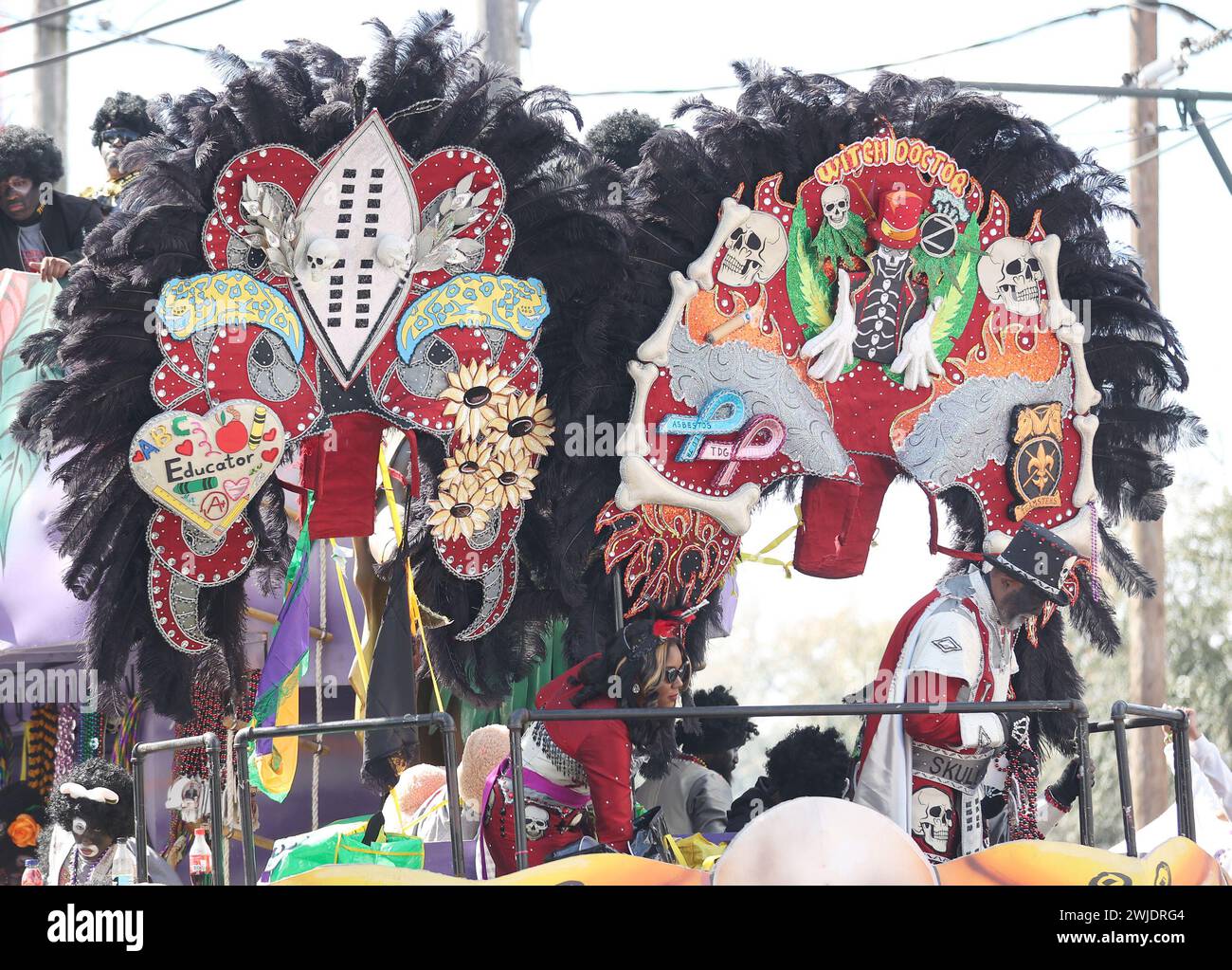 New Orleans, USA. 13th Feb, 2024. A king and queen from the Witch ...