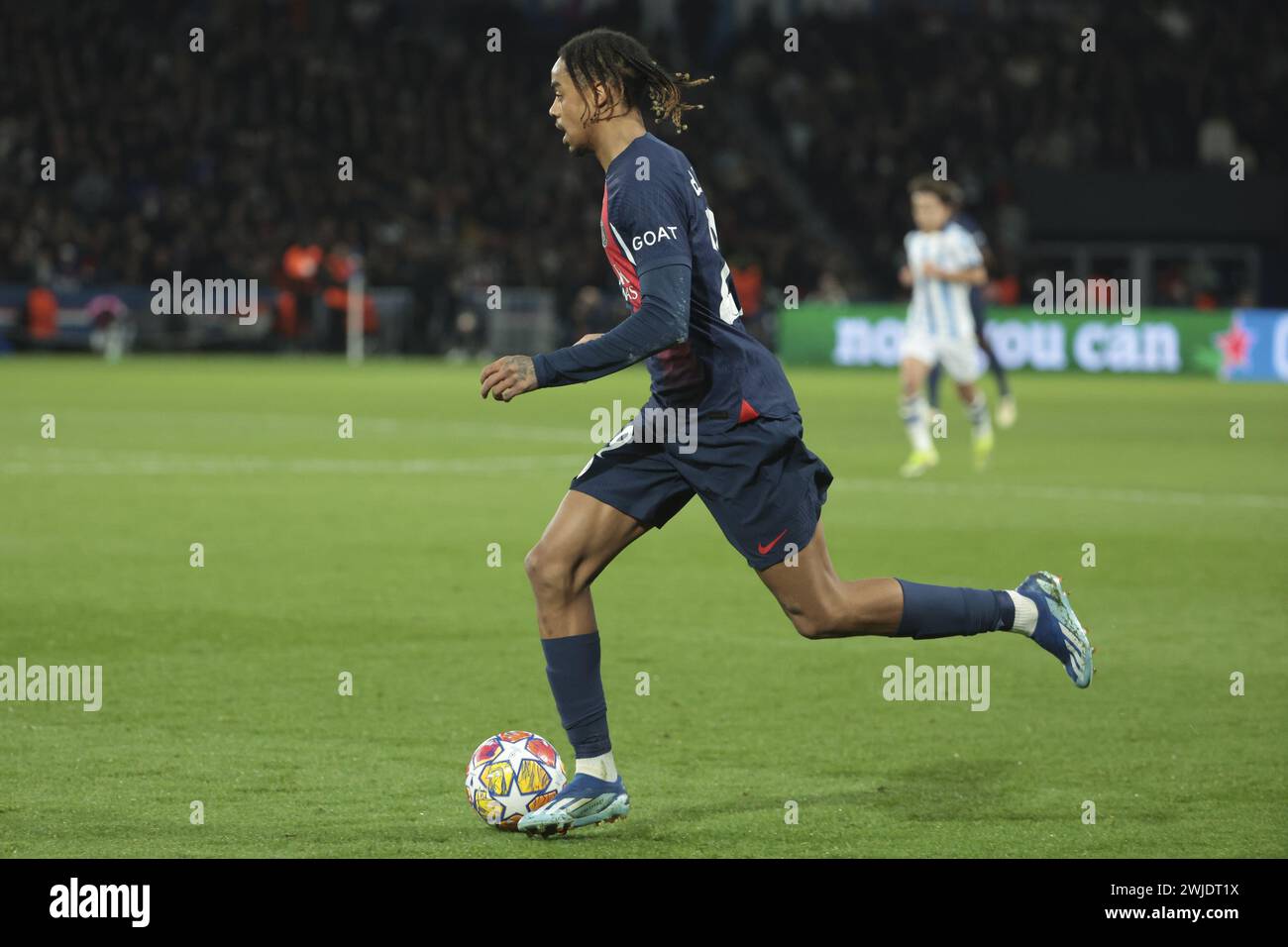 Bradley Barcola of PSG during the UEFA Champions League, Round of 16 ...