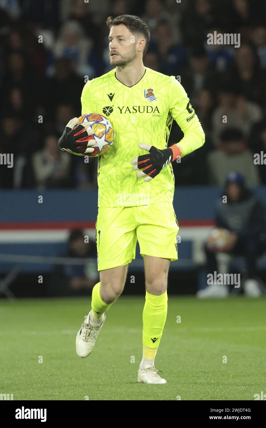 Real Sociedad goalkeeper Alejandro Remiro during the UEFA Champions ...