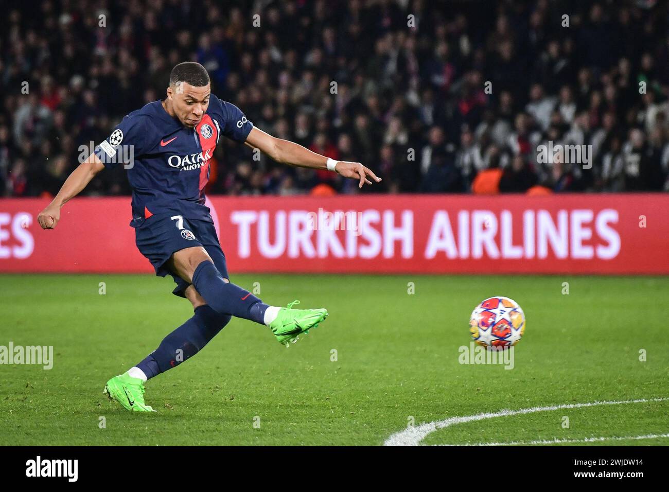 Paris, France. 14th Feb, 2024. Paris Saint-Germain's forward Kylian ...