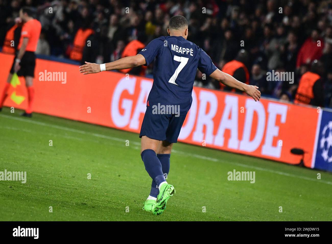 Paris, France. 14th Feb, 2024. Paris Saint-Germain's forward Kylian ...