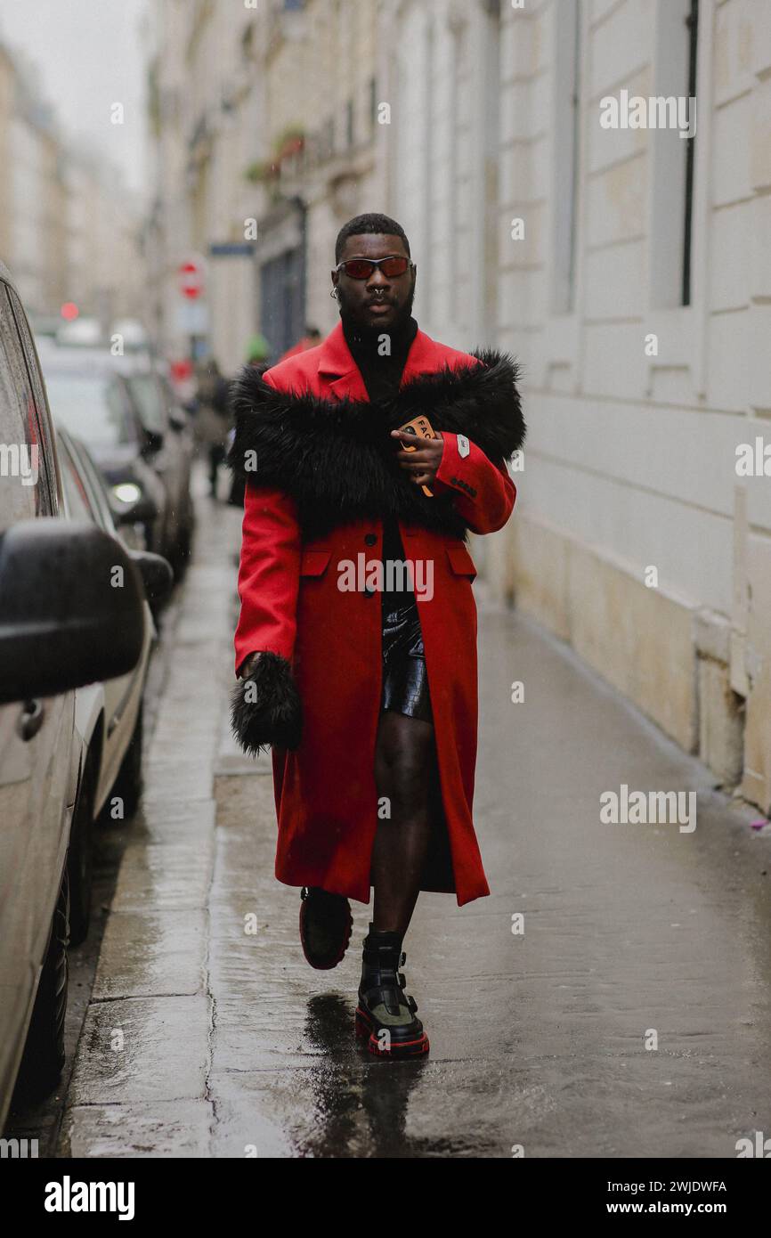 Paris, France. 22nd Jan, 2024. Street style, Louis Pisano arriving at ...
