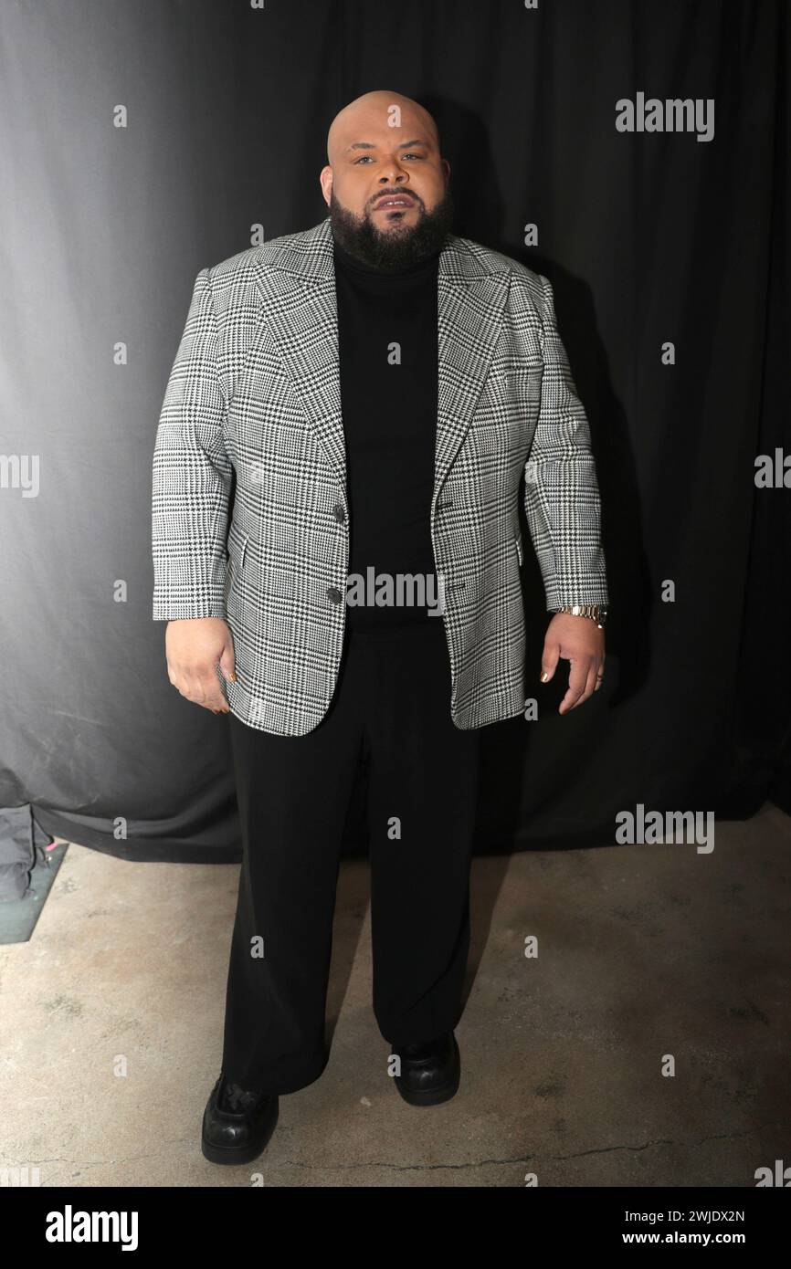 New York, USA, February 12, 2024 - Fashion designer Sergio Hudson ...