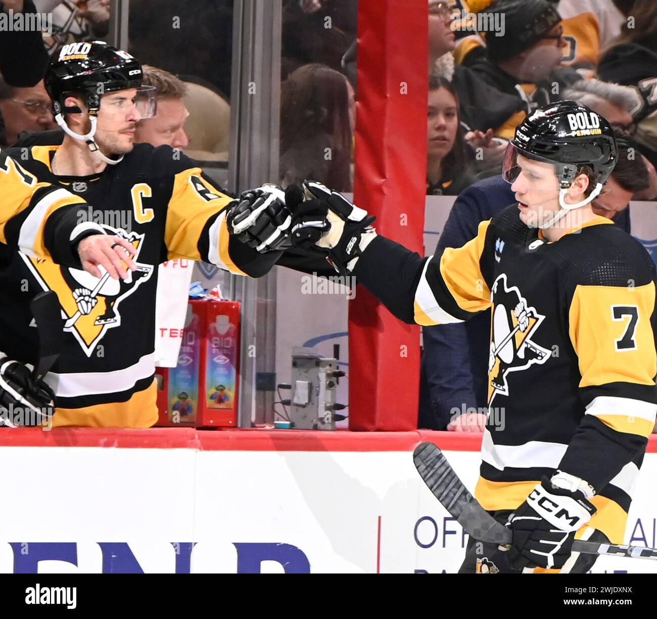 Pittsburgh, United States. 14th Feb, 2024. Pittsburgh Penguins ...