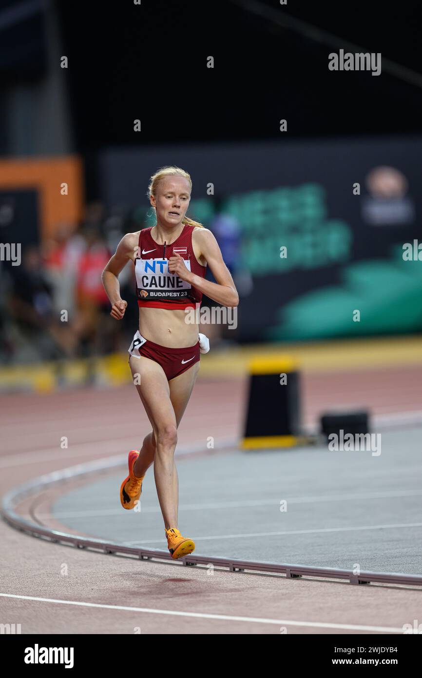 Agate CAUNE participating in the 5000 meters at the World Athletics ...