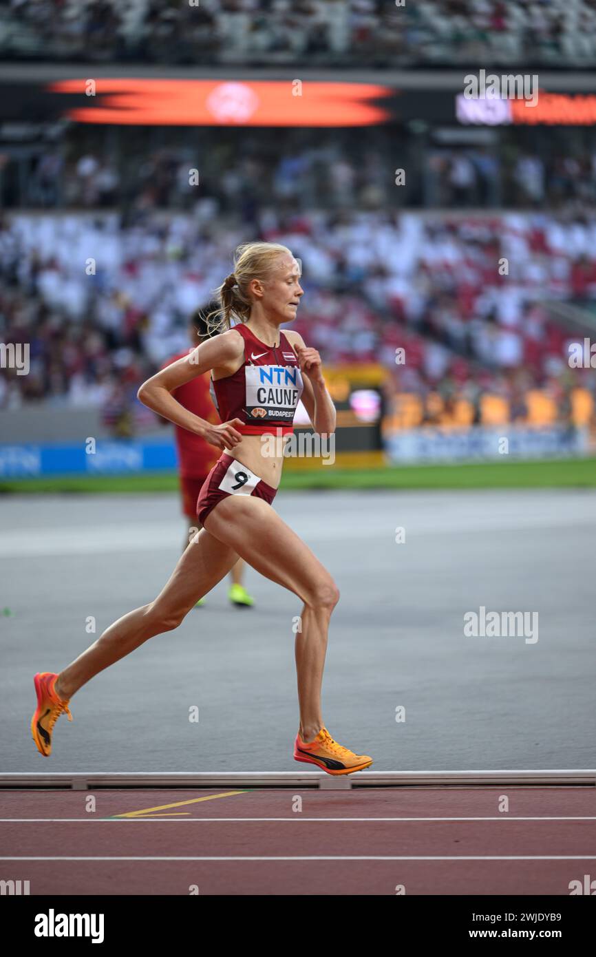 Agate CAUNE participating in the 5000 meters at the World Athletics ...