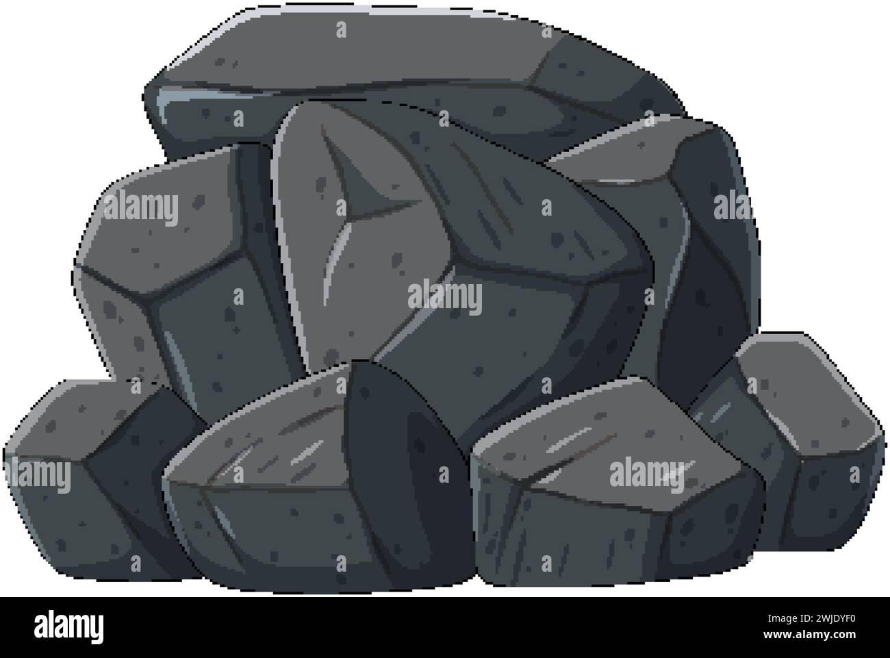 Vector illustration of a stack of grey rocks Stock Vector Image & Art ...
