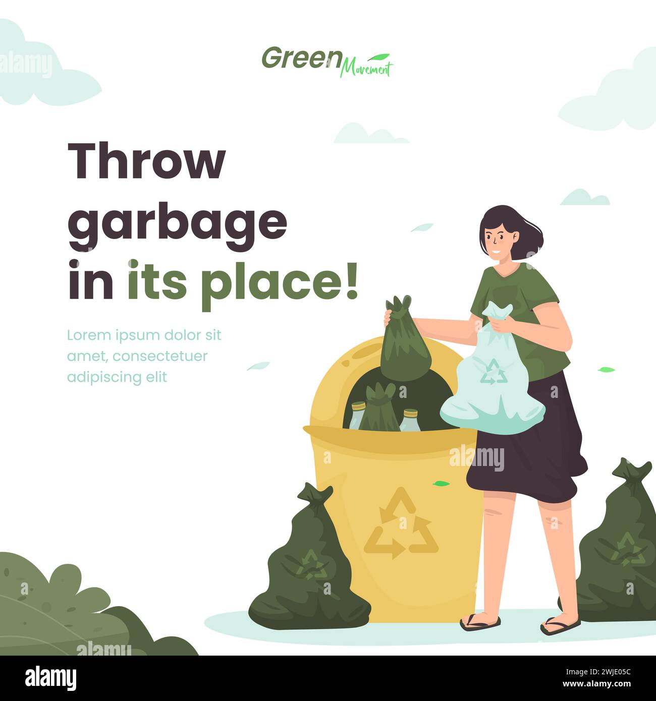 Garbage can trash poster hi-res stock photography and images - Alamy