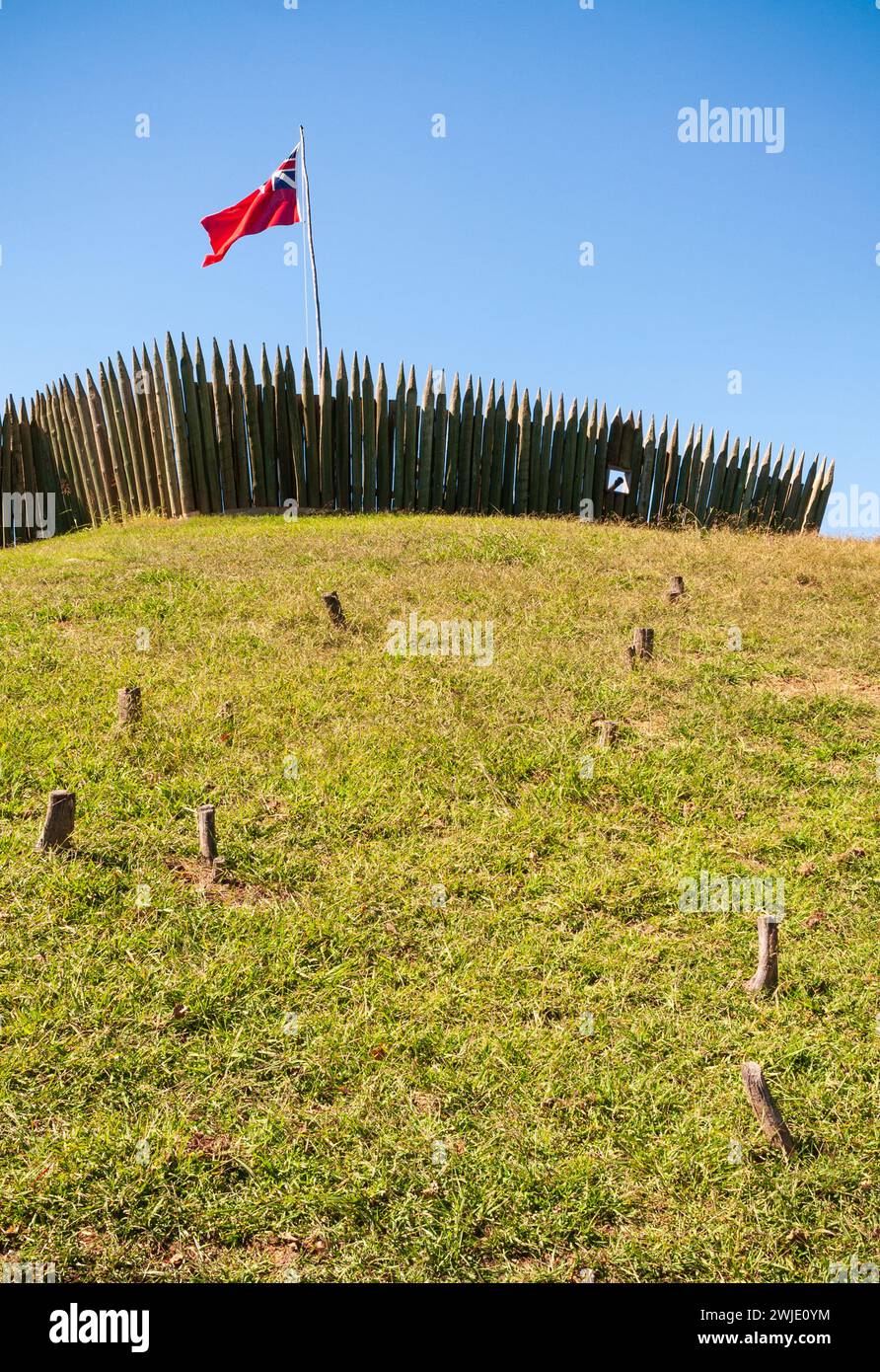 Fence at Fort Loudoun State Historic Site, Historic British ...